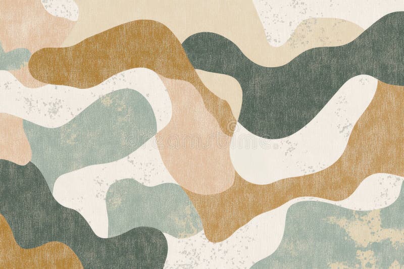 Abstract Earthy Tones Camo Pattern Neutral Colors Organic Shapes Stock ...