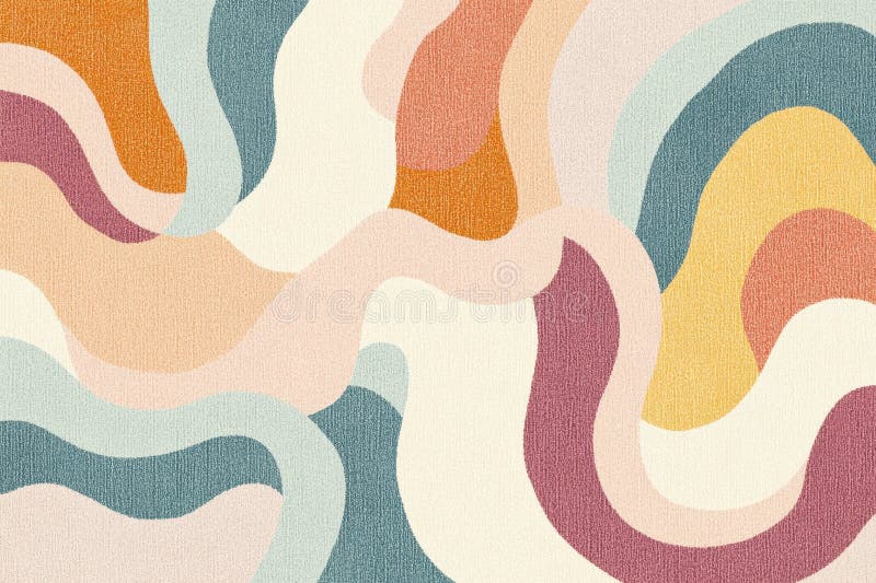 Abstract Earthy Tones: Modern Wavy Pattern in Contemporary Minimalist ...