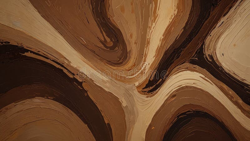 Abstract Earthy Tones with Swirling Patterns and Textural Layers Stock ...