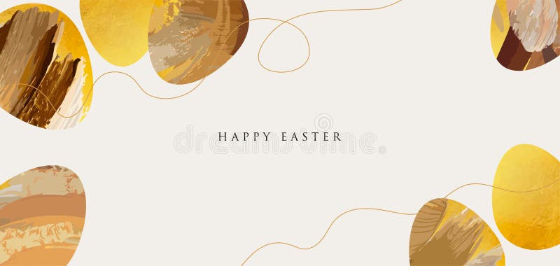 Abstract Easter Background, Aesthetic Painted Art Style Design with ...