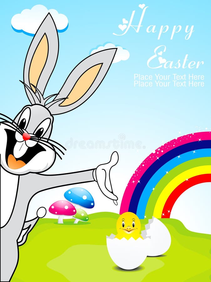 Abstract Easter Background with Bunny Stock Vector - Illustration of ...