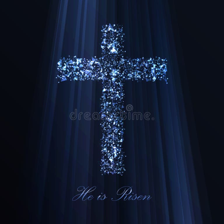 Abstract Easter Cross Made of Polygons Stock Vector - Illustration of ...