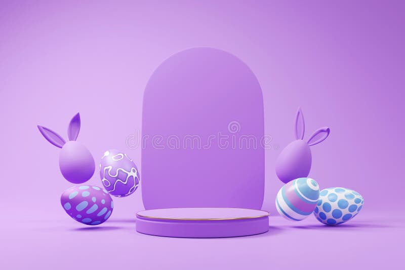 Abstract Easter Day Podium Platform for Product Display Showcase 3D ...