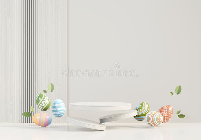 Abstract Easter Day Podium Platform for Product Display Showcase 3D ...