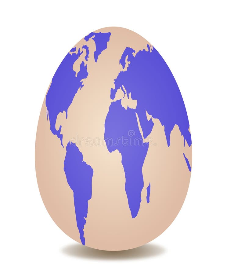 Abstract Easter Egg As Globe Stock Illustration - Illustration of ...