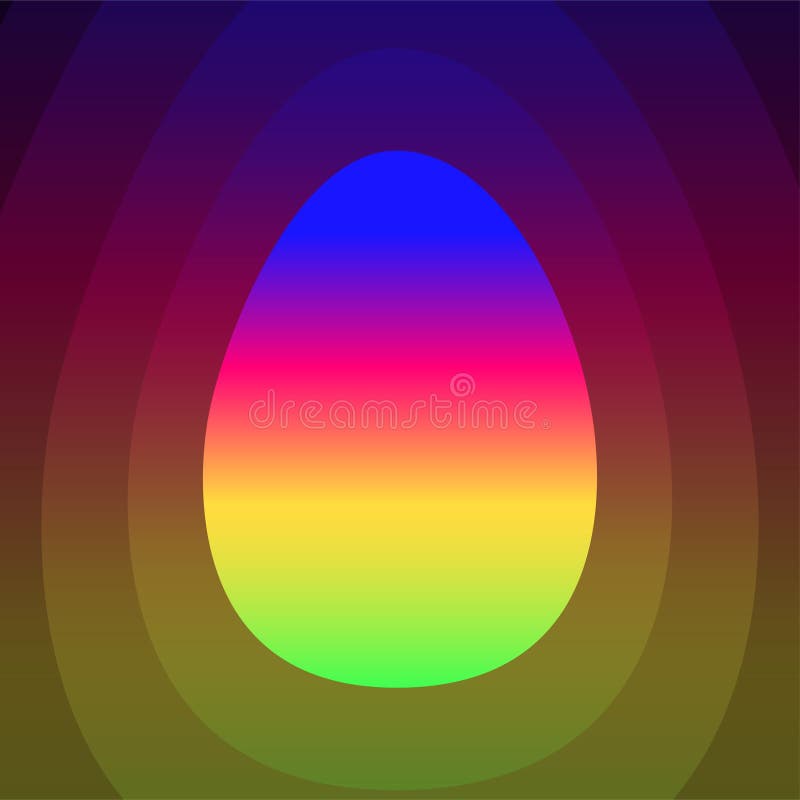Abstract Easter Egg with Colorful Gradient Stock Illustration ...