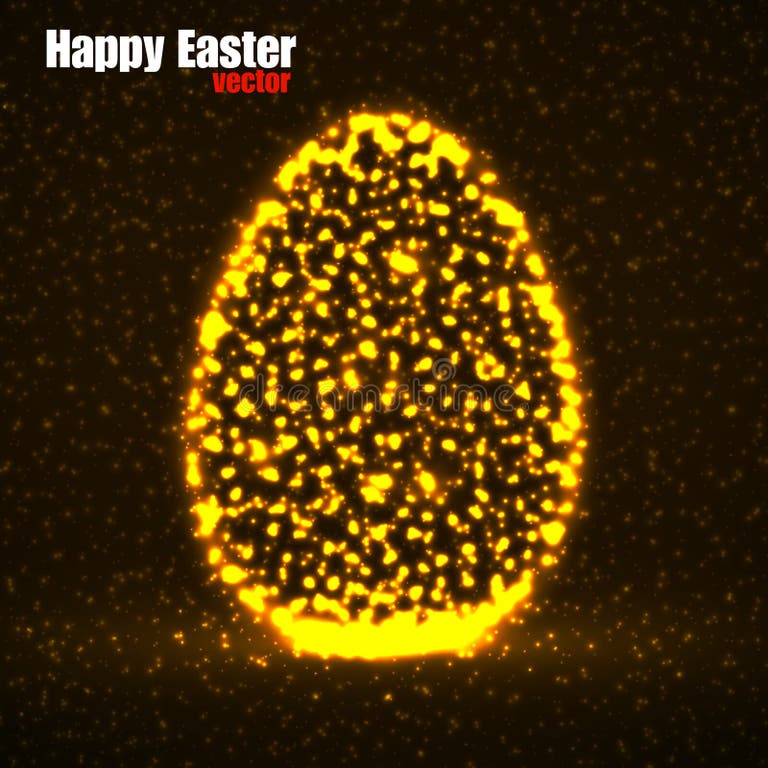 Abstract Easter Egg with Glowing Particles. Happy Easter Egg Stock Vector - Illustration of idea ...