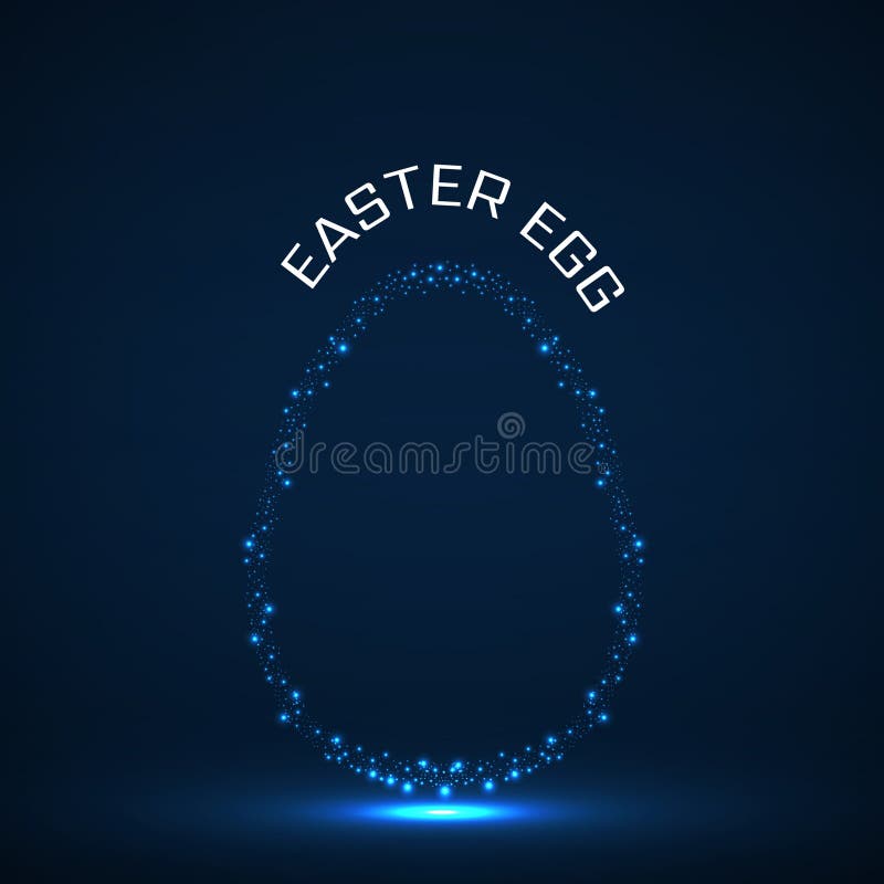 Abstract Easter Egg with Glowing Particles. Happy Easter Egg Stock Vector - Illustration of ...
