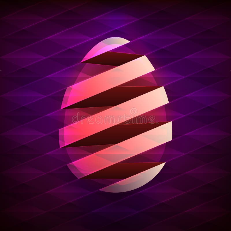 Abstract Easter Egg Graphics Designed As a Swirl Around Egg Shape Stock ...