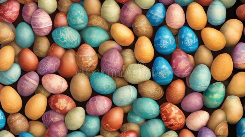 Abstract of Easter Eggs with Different Colors and Different Designs, Motion Stock Video - Video ...