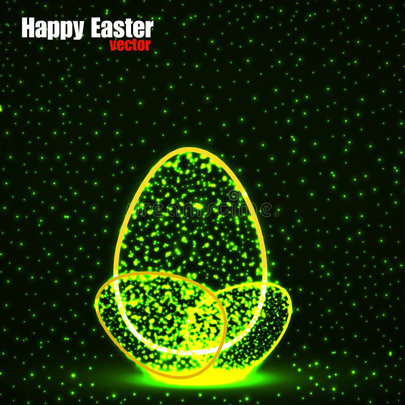 Abstract Easter Eggs with Glowing Particles. Happy Easter Egg Stock Vector - Illustration of ...