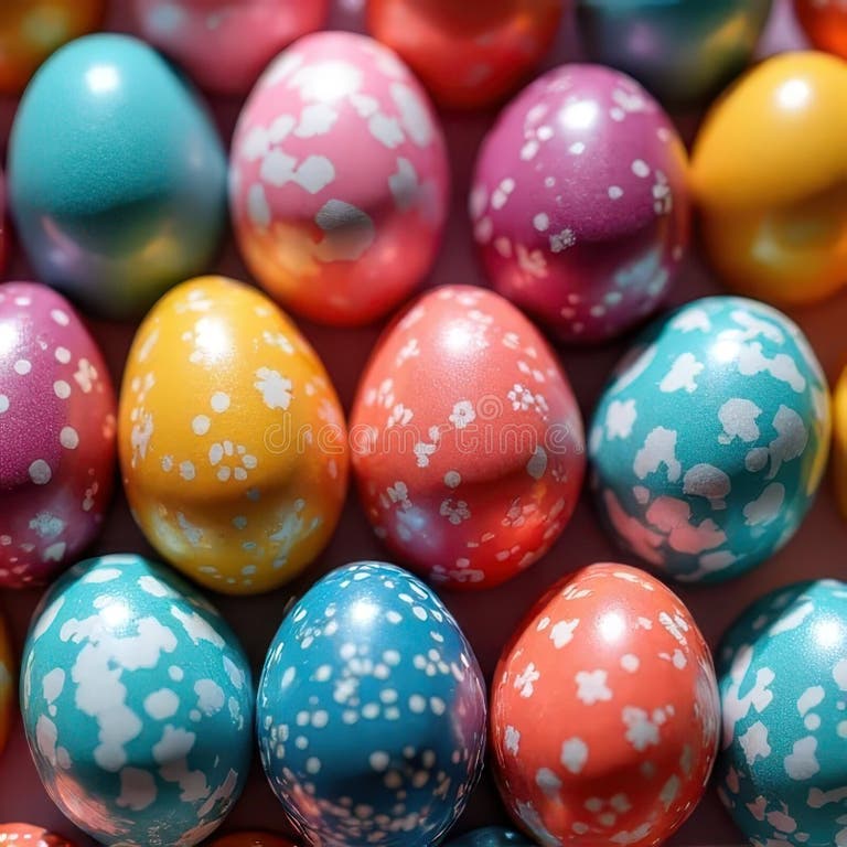 Abstract Easter Eggs Texture with Shiny Surface - Striking Aesthetic ...