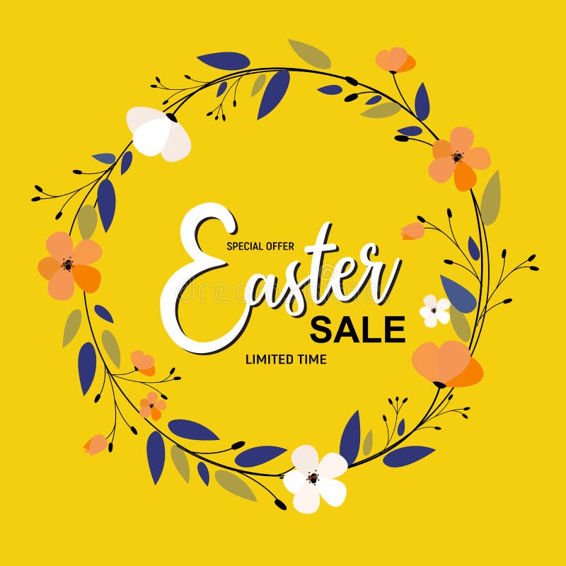 Abstract Easter Sale Template Background Vector Illustration Stock ...