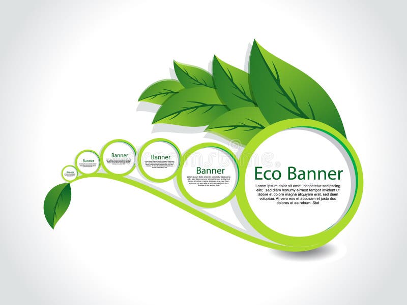 Abstract Eco Banner Set stock vector. Illustration of design - 34449686