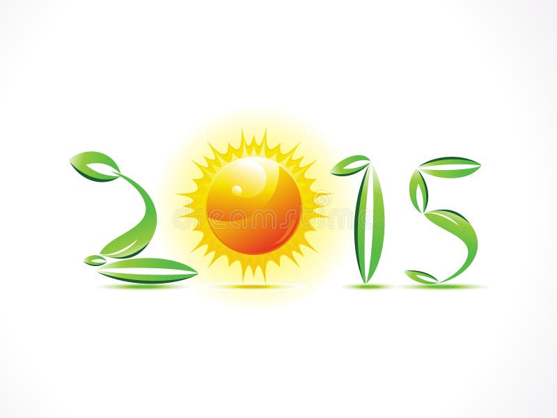 Abstract Eco Green New Year Text Sun Stock Illustrations – 10 Abstract ...