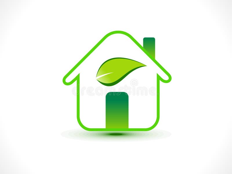 Abstract eco home icon stock vector. Illustration of icon - 31605170