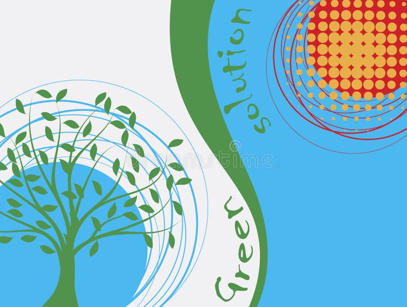 Abstract Ecological Border with Plants Stock Vector - Illustration of ...