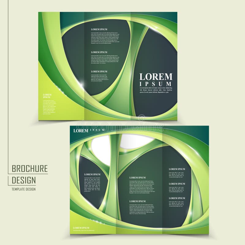 Abstract Ecology Design for Tri-fold Brochure Stock Vector ...