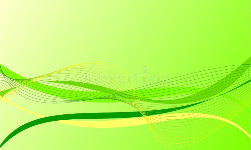 Abstract Ecology Wave on a Green Background. Stock Vector ...
