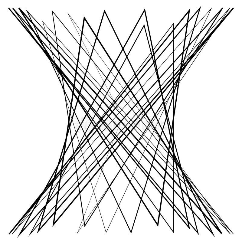 Abstract Edgy, Geometric Line Art. Angular Random, Chaotic Lines. Spiky ...