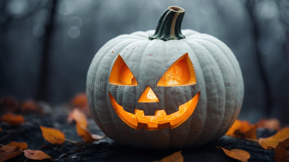 Abstract Eerie Glowing White Closeup of a Hal Ai Generated Stock ...