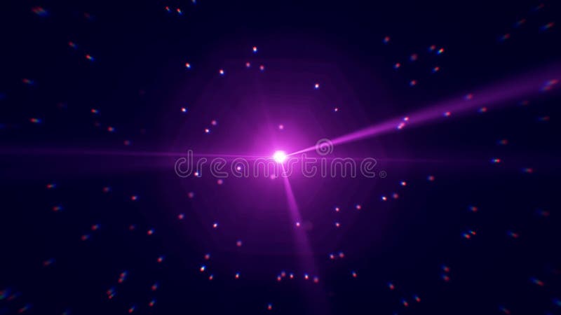 Abstract Effect of Living Shining Star in Space. Moving Shiny Star ...