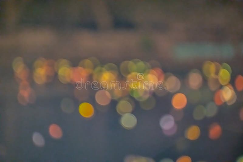 Abstract Effect Many Colours Round Circles on Dark Background Stock ...