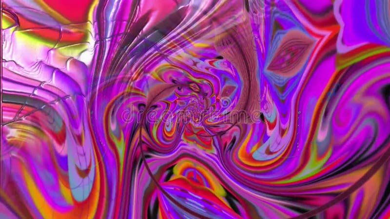 Abstract Effect Multicolor Absurd Visualization Background Moving Paint ...