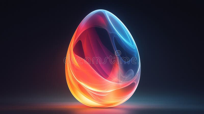Abstract Egg Shape Design with Gradients for Modern Branding Stock ...