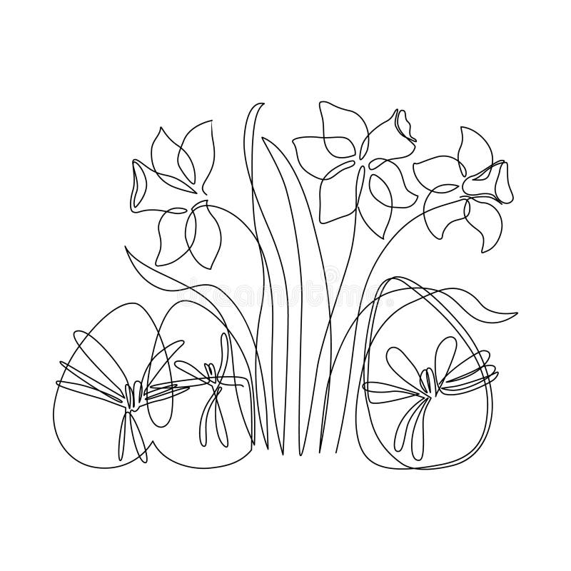 Narcissus Continuous Stock Illustrations – 147 Narcissus Continuous ...