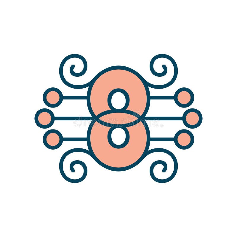 Number 8 vector sign stock vector. Illustration of concept - 122206845