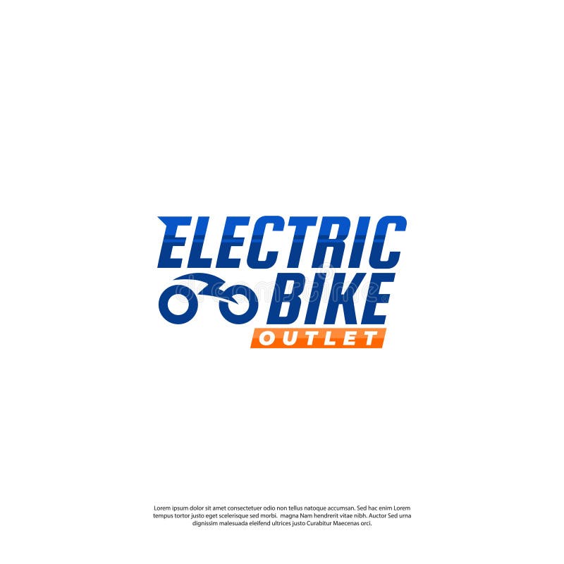 Abstract Electric Bicycle Logo Design in Modern Style Stock Vector ...