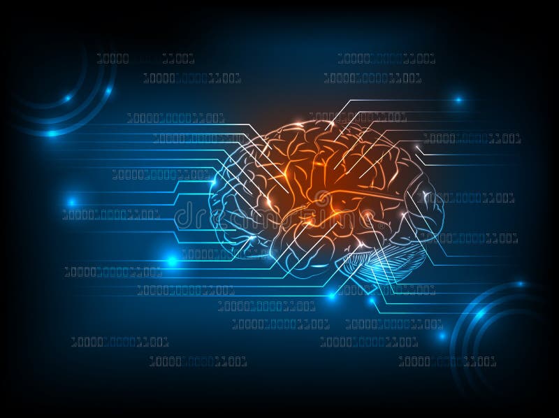 Abstract Electric Circuit Brain Stock Illustration - Illustration of ...