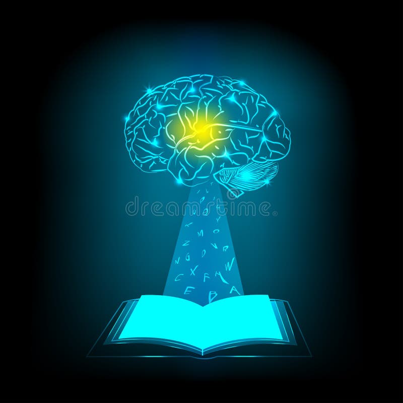 Abstract Electric Circuit Open Book Stock Illustration - Illustration ...