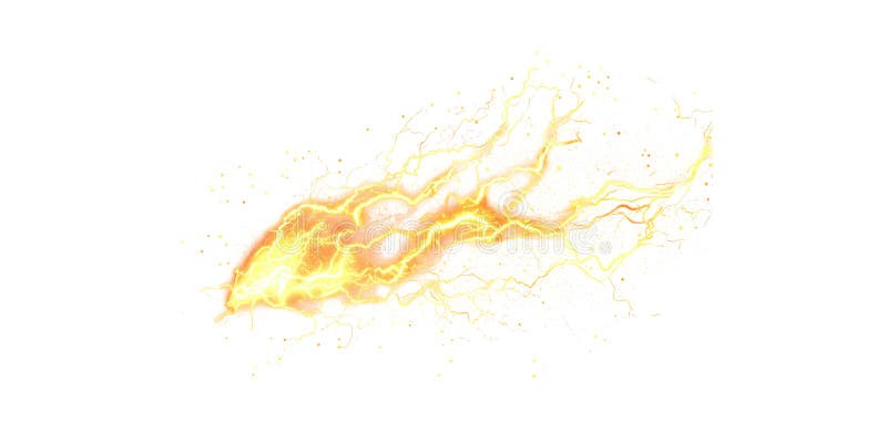 Abstract Electric Energy Burst Illustration. Dynamic Lightning and ...