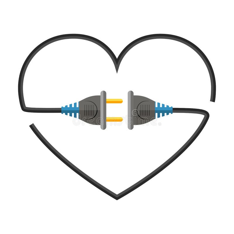 Abstract Electric Heart. Vector Illustration Stock Illustration ...