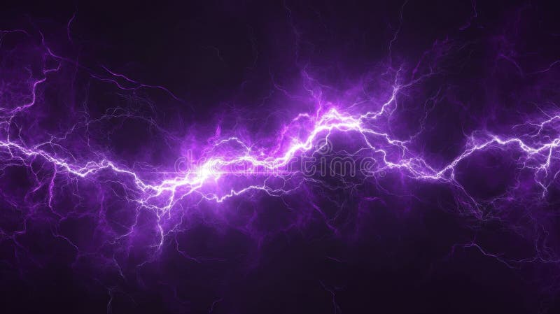 Abstract Electric Purple Lightning Background Stock Illustration ...