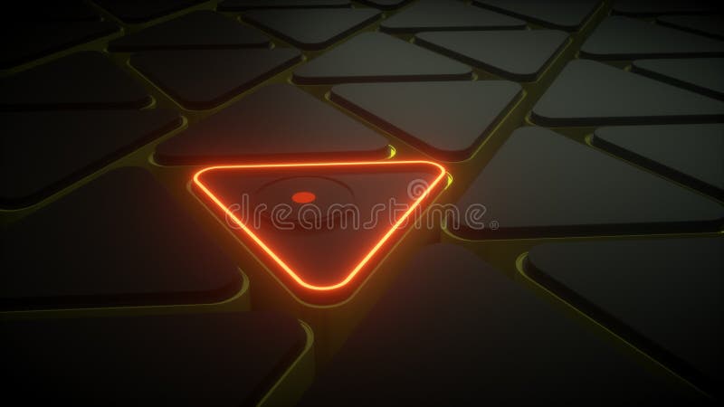 Abstract Electric Triangle Sci Fi Style Stock Illustration ...