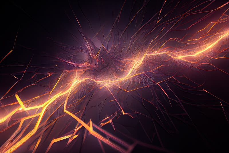 Abstract Electrical Background. Energetic Discharge of Lightning Stock ...