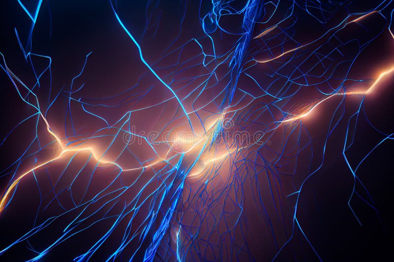 Abstract Electrical Background. Energetic Discharge of Lightning Stock ...