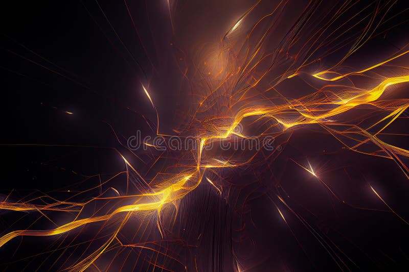 Abstract Electrical Background. Energetic Discharge of Lightning Stock ...