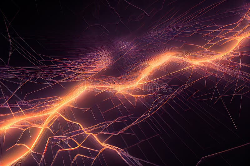 Abstract Electrical Background. Energetic Discharge of Lightning Stock ...