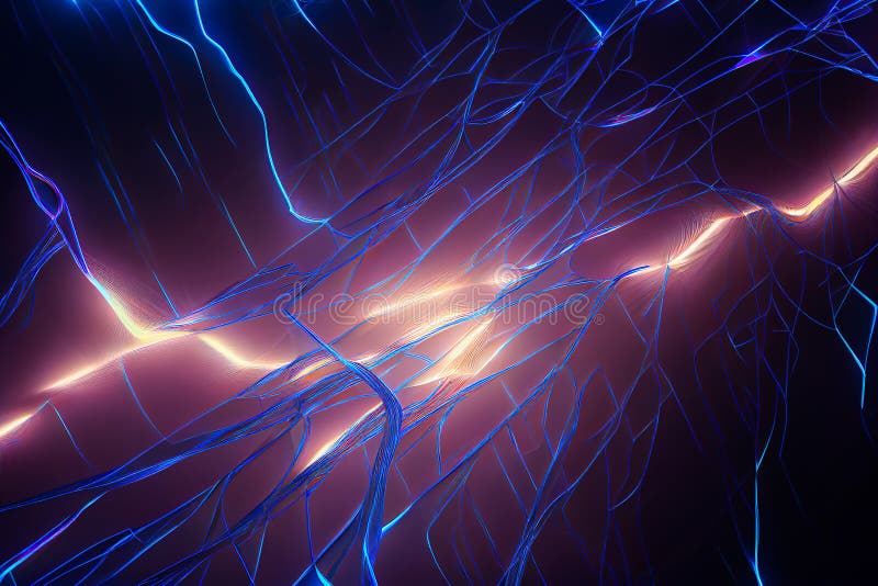 Abstract Electrical Background. Energetic Discharge of Lightning Stock ...