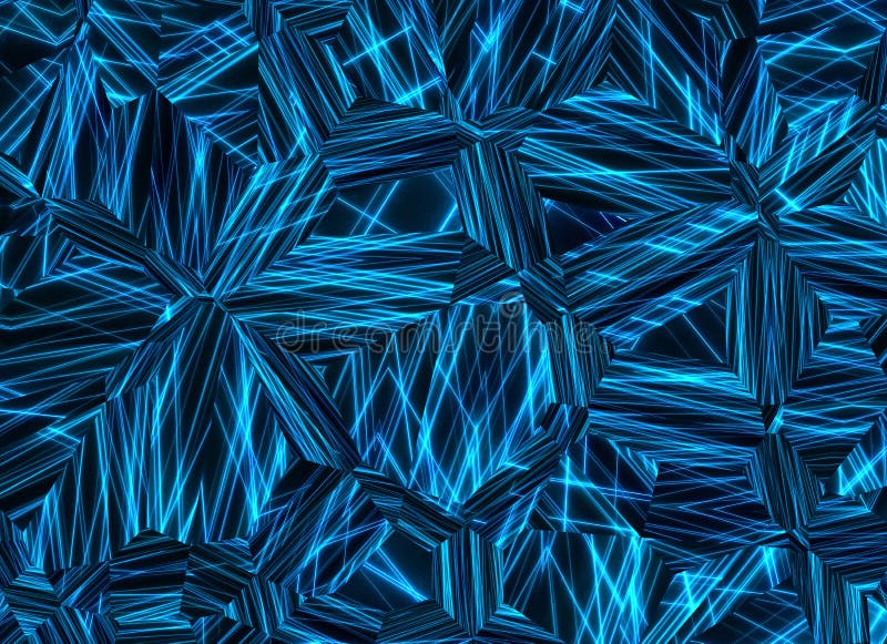Abstract Electrical Blue Flash through Crystal Backgrounds Stock ...