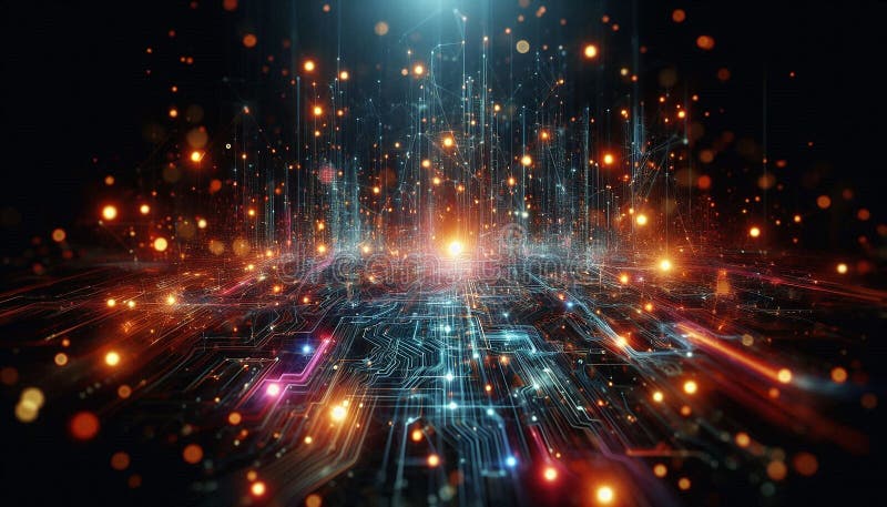 Abstract Electrical Systems Background Design Stock Illustration ...