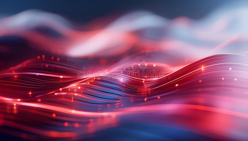 Abstract Electro Wave Pattern, Red and Blue Colors, Tech-themed ...