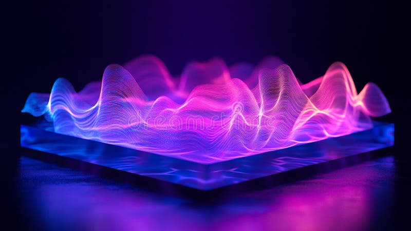 Abstract Electromagnetic Field Lines Visualization Stock Illustration ...