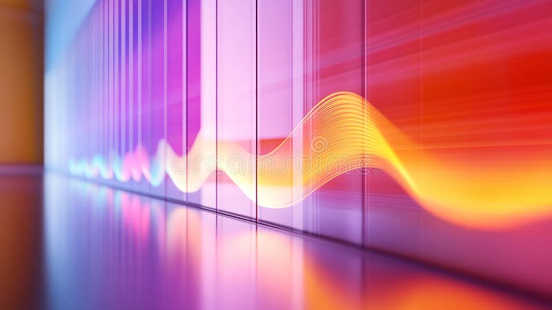 Abstract Electromagnetic Spectrum Display Stock Illustration ...