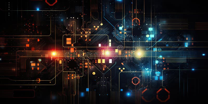 An Abstract Electronic Background, Where Vibrant Colors and Dynamic ...