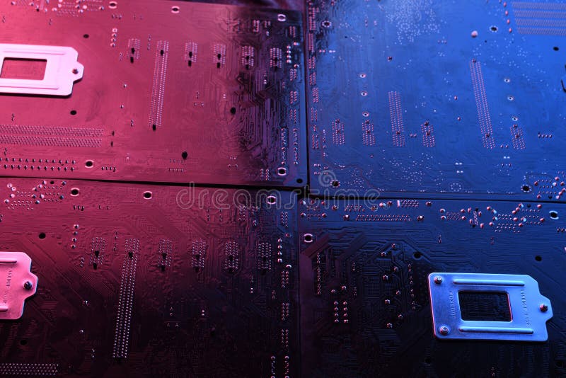 Abstract Electronic Circuit Board, Computer Motherboard Lines and ...